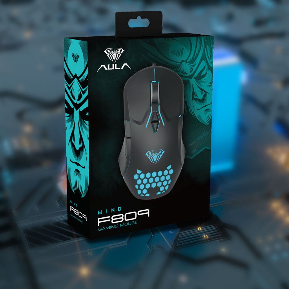 AULA F809 Gaming Mouse Marco Programmable 4 Speed DPI Multiple ...