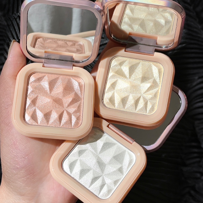 4 Colors Facial Highlighter Palette Glow Face Shimmer Pressed Powder ...