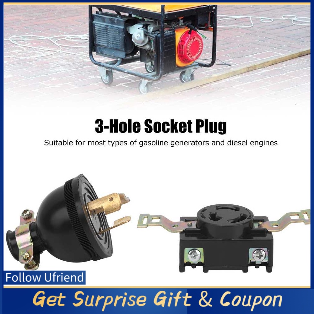 Single‑Phase Plug & Socket 3‑Hole Gasoline Generator Parts 3/5/6.5/8KW ...