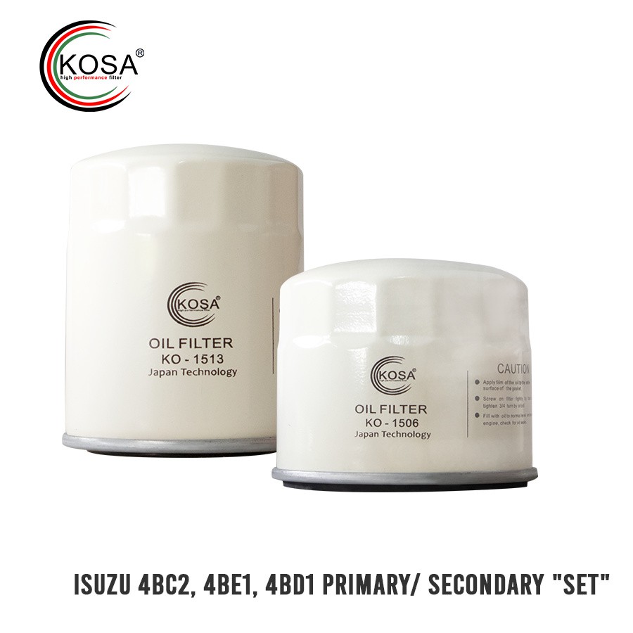 ISUZU 4BC2/4BE1/4BD1/PRIMARY/SECONDARY KO-1508A KOSA OIL FILTER (1PC ...