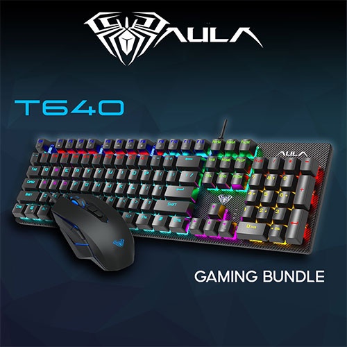Aula Wind T640 Mechanical Wired Gaming Keyboard And Wired Gaming Mouse ...