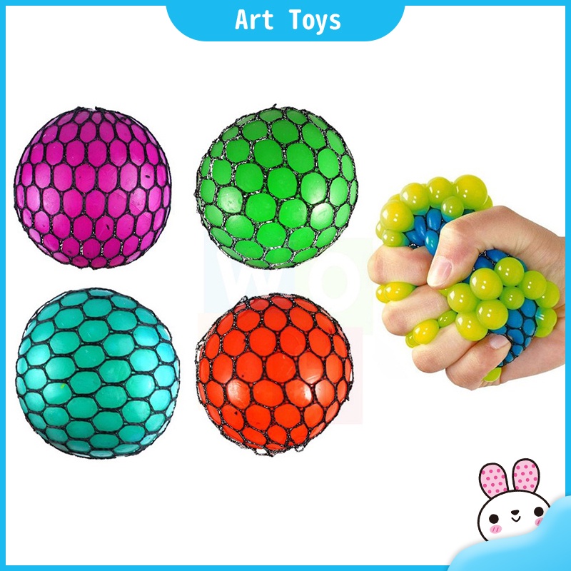 1PC Squeeze Ball Randomly Color Mesh Small Squishy Ball Pressure Balls ...