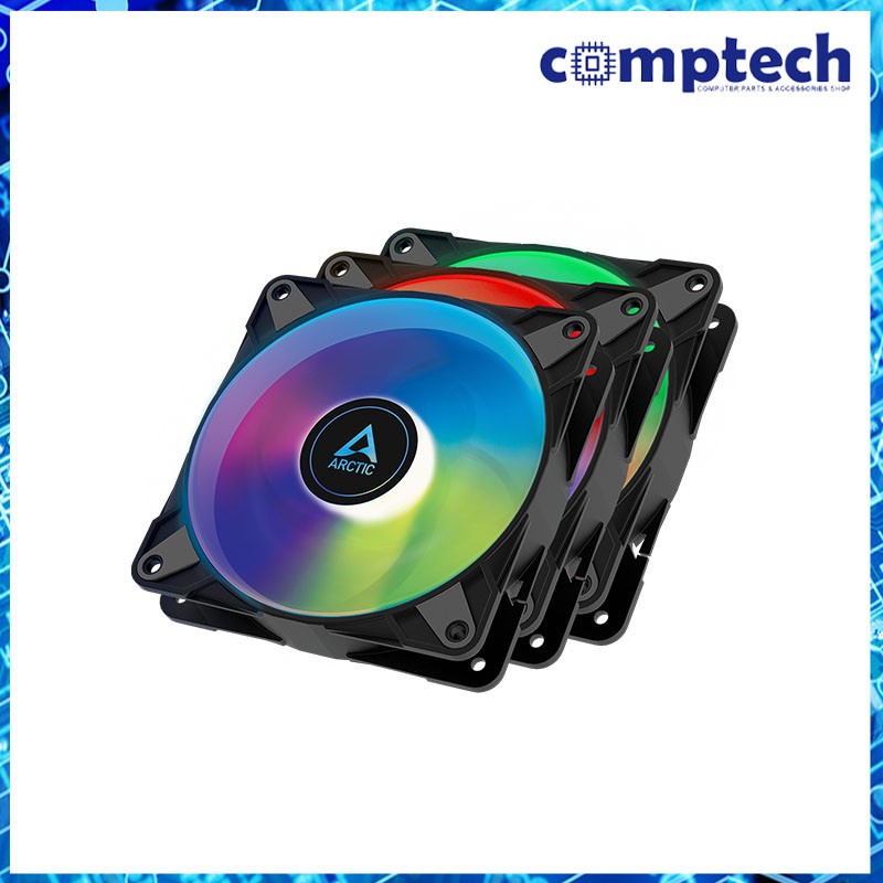 Arctic P12 PWM PST A-RGB Semi-passive 120 mm Case Fan with digital A ...