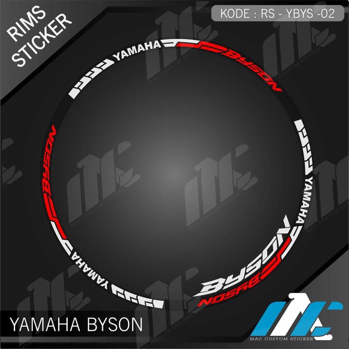 Rs YBYS 02 - YAMAHA BYSON VELG LIST - BYSON VELG LIST STICKER STICKER ...