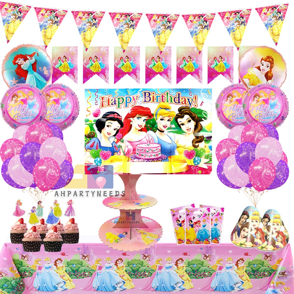 Princess Design Theme Cartoon Party Set Tableware Birthday Party ...