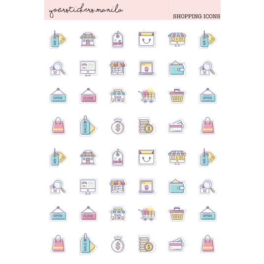 Planner Sticker Icons - Shopping | Shopee Philippines
