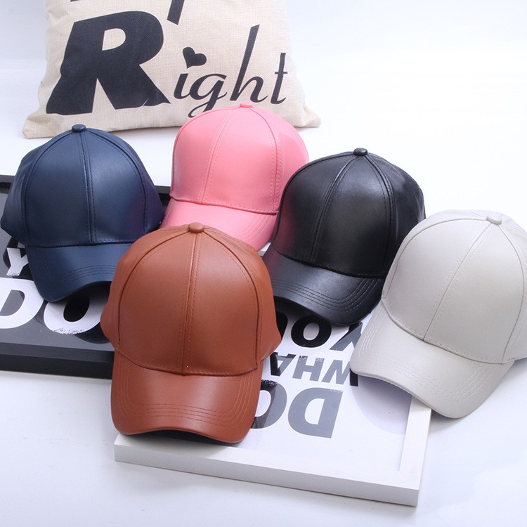 Korean hat pure color curved brim leather cap / trend cap/ for women ...