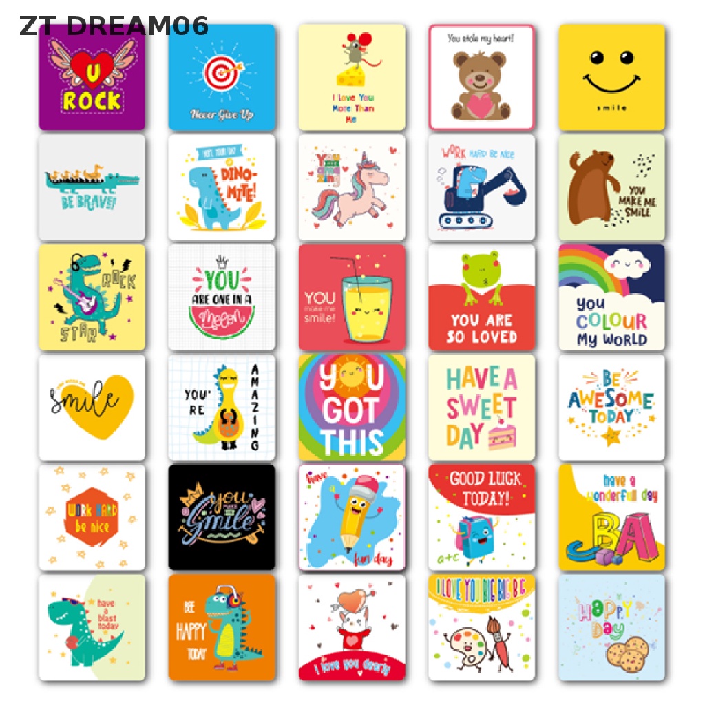 ZTD 60pcs Pieces Lunch Box Notes for Kids Cute Lunchbox Notes for ...