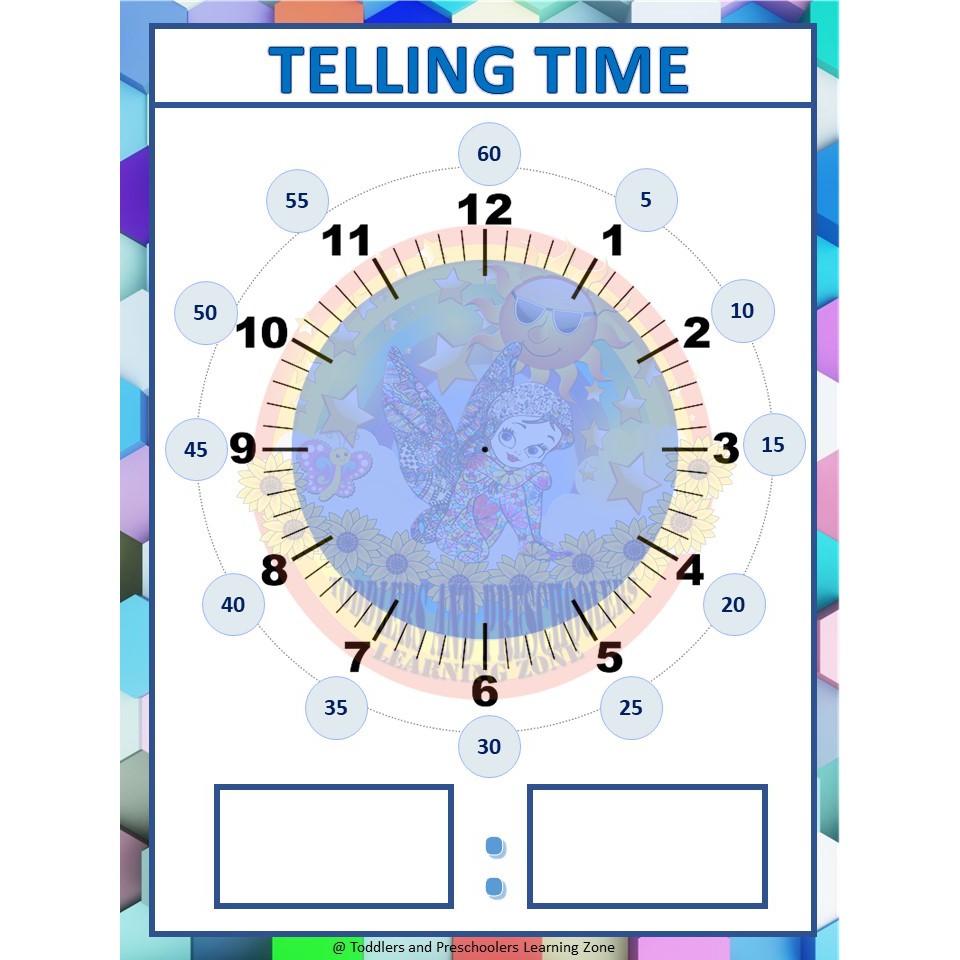 Reusable Telling Time Chart for Practice time telling activities ...