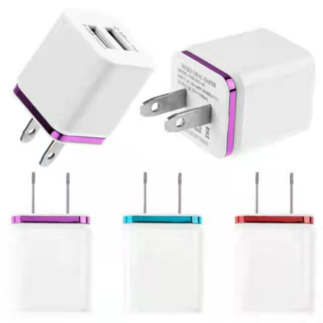 COD 2.1a dual port usb charging adapter head universal charge | Shopee ...