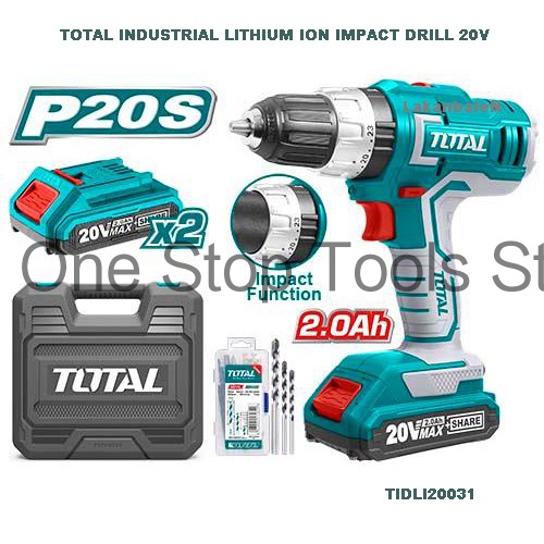 Total Premium Industrial LITHIUM-ION IMPACT DRILL 20V Cyborg Tools ...