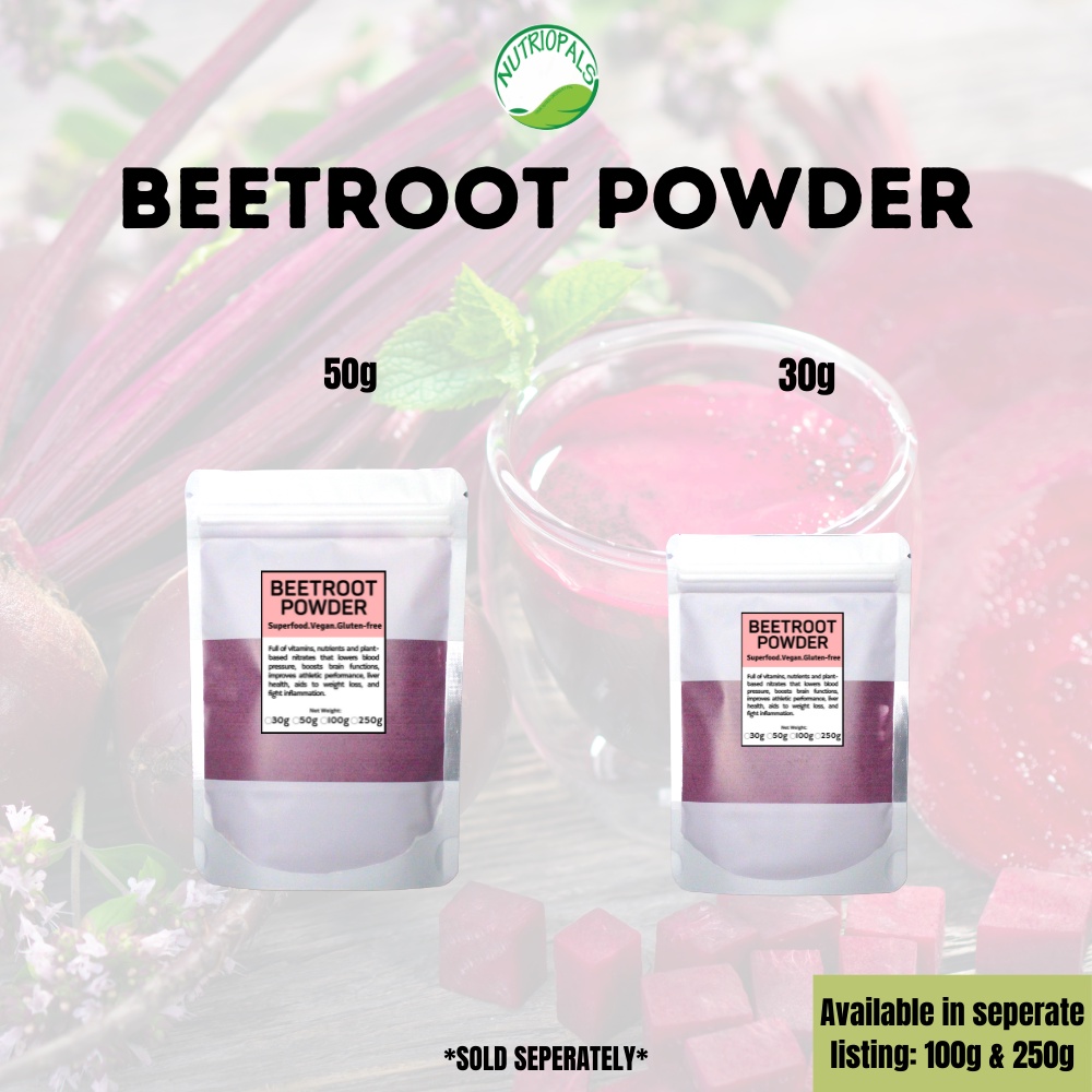 ORGANIC BEETROOT POWDER - superfood ziplock pouch 30g and 50g | Shopee ...