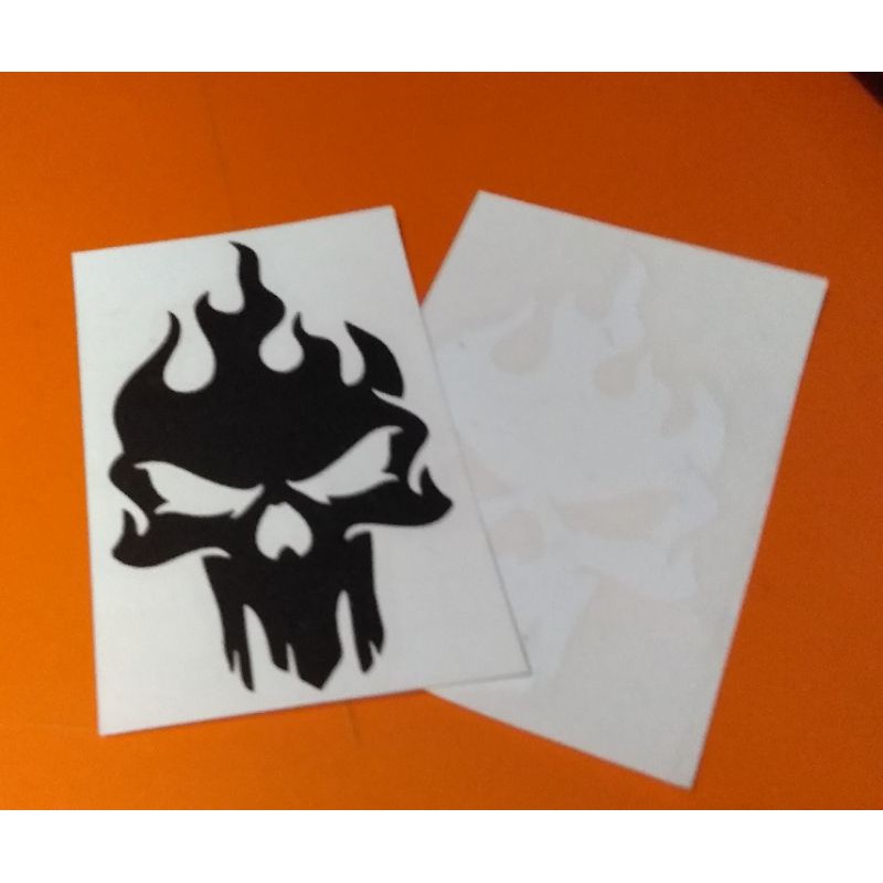 1 PIECE FLAMING SKULL DIE CUT DECAL STICKER | Shopee Philippines