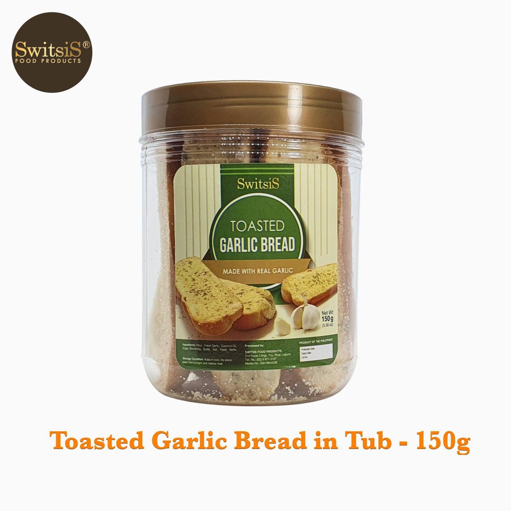 Toasted Garlic Bread in Tub - 175g | Shopee Philippines
