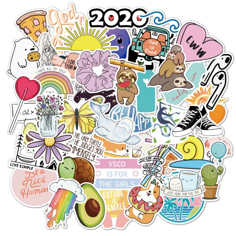 75pcs VSCO Stickers Graffiti Matte Sticker for Laptop Notebook ...