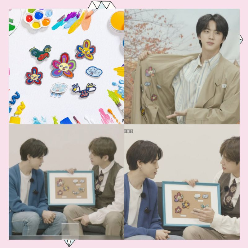 Brooch V Faces Flower Made Collection by BTS Enamel Brooch Pin | Shopee ...