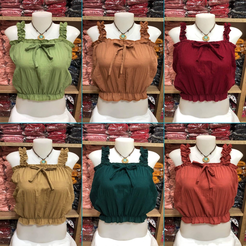 Bubble Lattice Spaghetti Tube Croptop (Direct Supplier) | Shopee ...