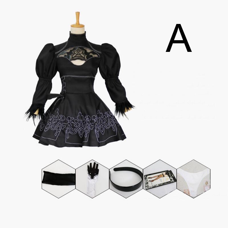 Women Clothes Nier Automata Yorha 2B Dress Suit Anime Women Dresses ...