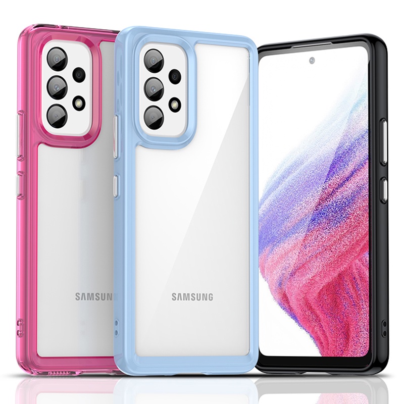 For Samsung Galaxy A53 A73 A33 A23 A13 5G 4G Luxury Silicone Clear Bumper TPU Shockproof Cover ...