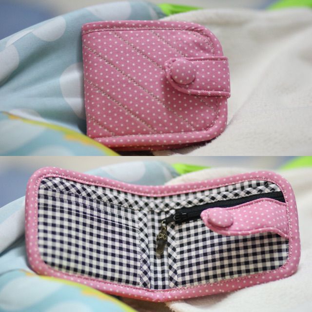 Handmade Wallet Short Fold. There Is A Card Pocket Secret Compartment ...