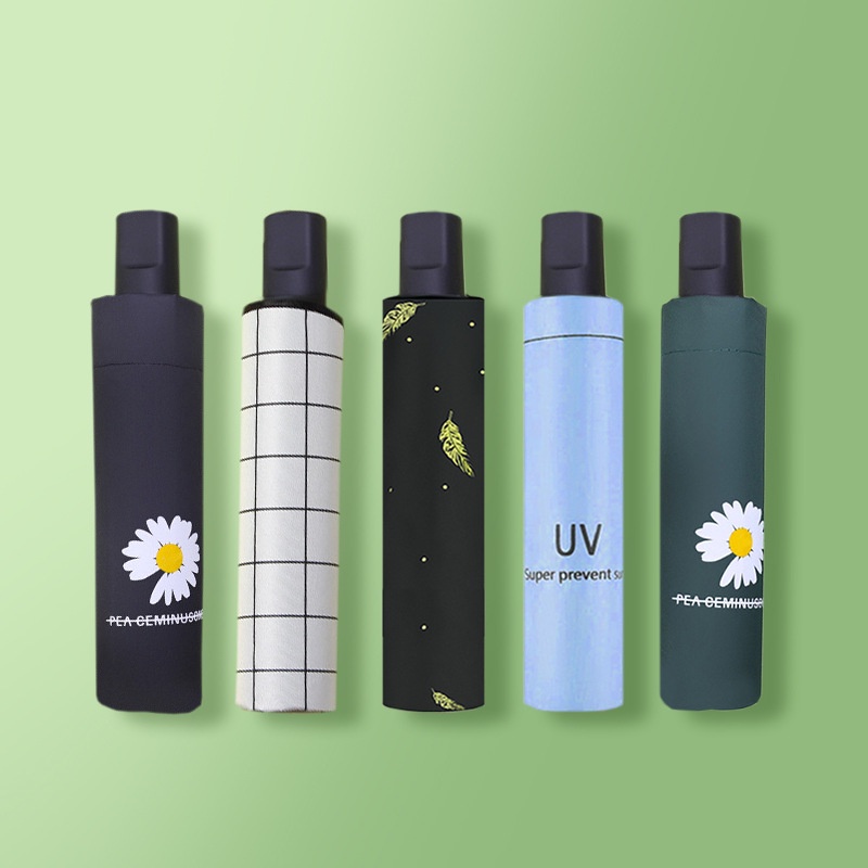 Sun umbrella Tri-fold black plastic sunscreen sunshade umbrella ...