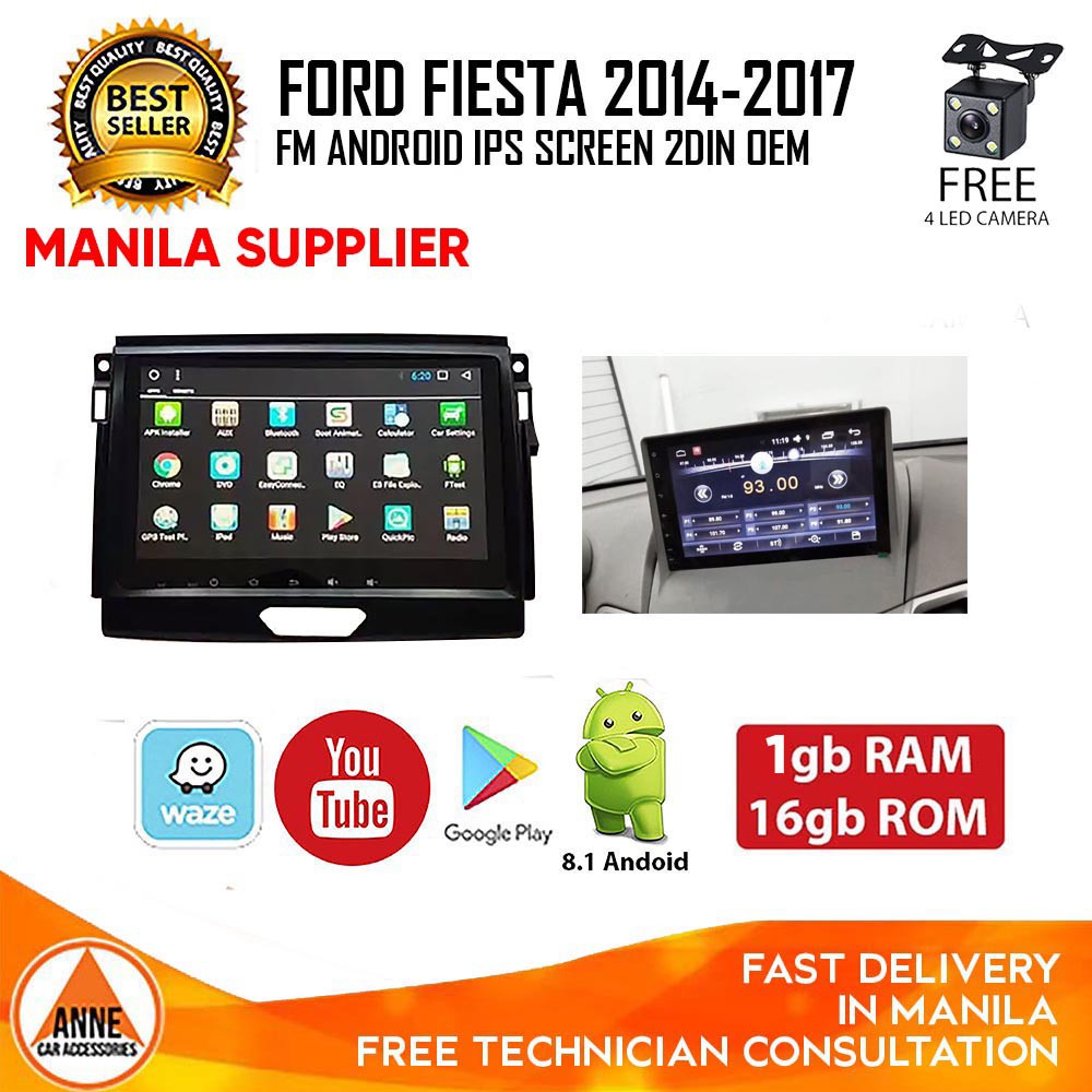 Ford Fiesta 2014 - 2017 2Din OEM Android head unit 2GB RAM + 32GB ROM ...