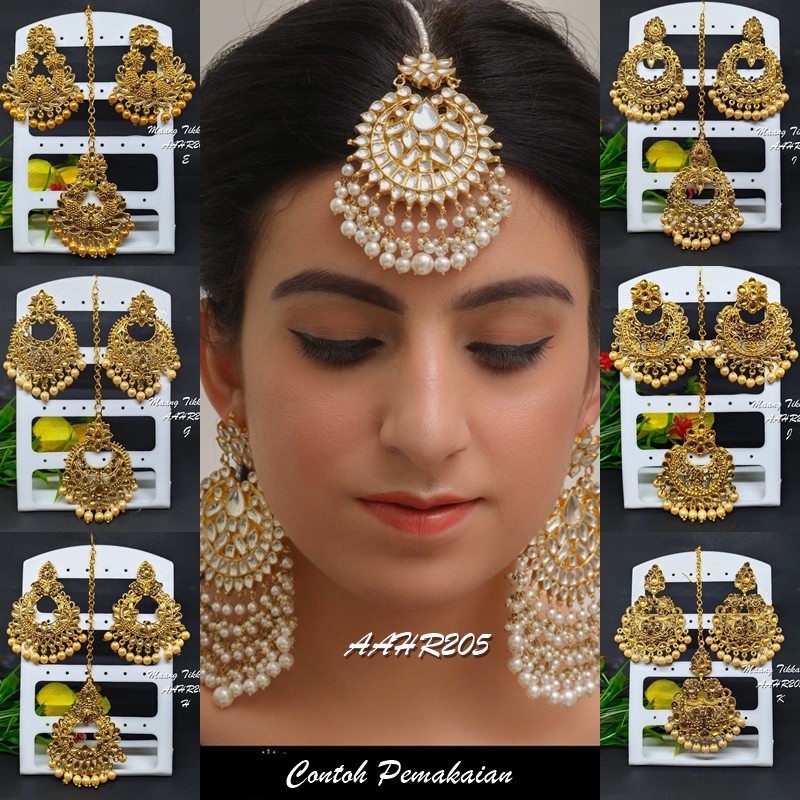 Mangtikka / tikka set / Indian bridal accessories AHR205 | Shopee ...