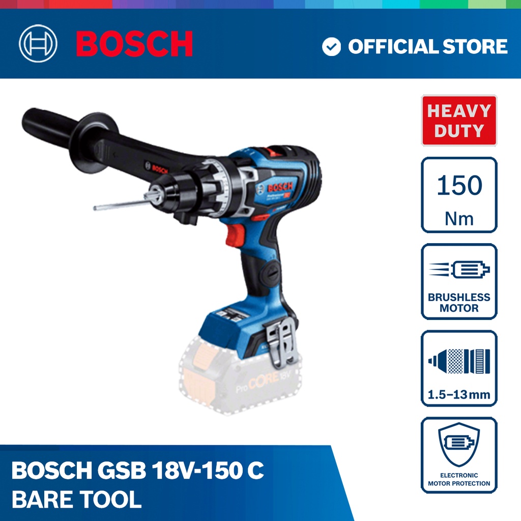 Bosch GSB 18V-150 C Professional Cordless Combi (Bare tool) - Power ...