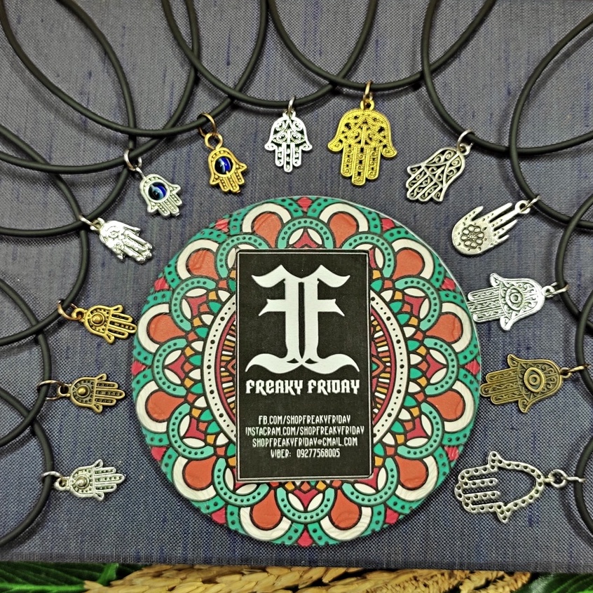 Hamsa Evil Eye Charm Choker Necklace- Bohemian Gypsy Hebrew Gypsy ...