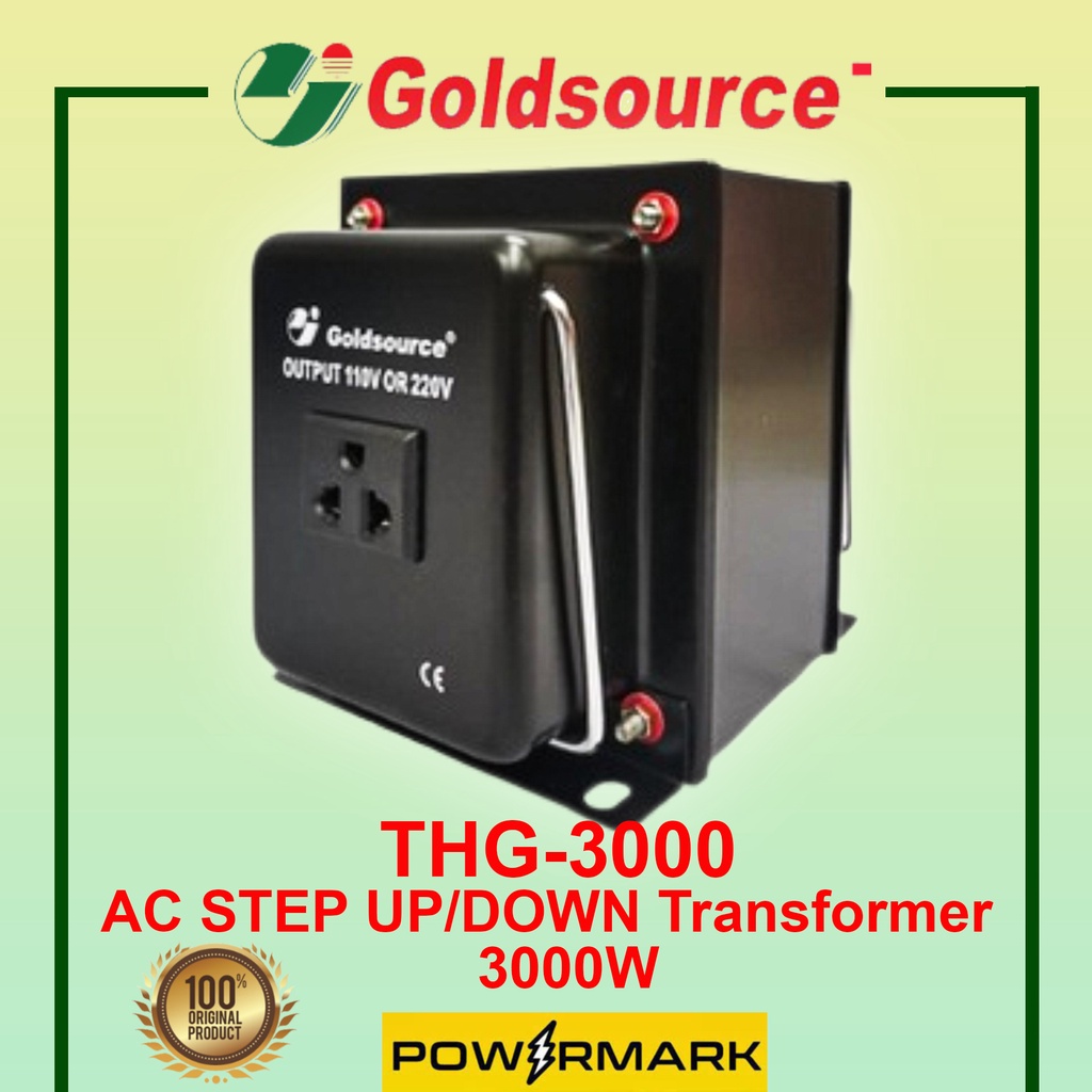 GOLDSOURCE THG-3000 AC STEP UP/DOWN Transformer 3000W [POWERMARK | GED ...