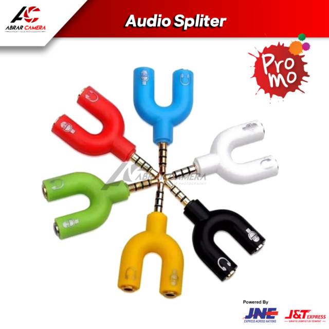 Audio spliter U Y headset Separator microphone jack 3.5mm Breaker ...
