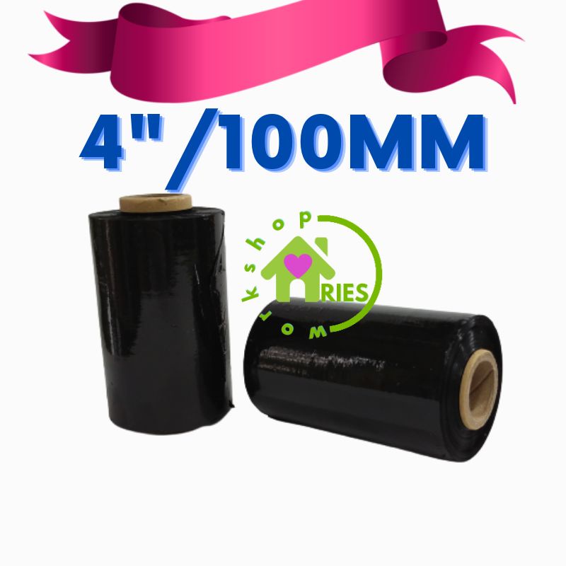 Mini Shrink Wrapper stretch film Baby roll clear black 4''/100cm/150cm ...