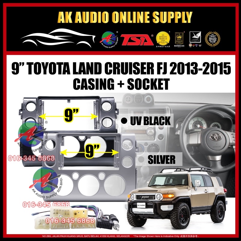 Toyota Land Cruiser FJ 2013 -2015 Android Player 9” Inch Casing +Socket ...