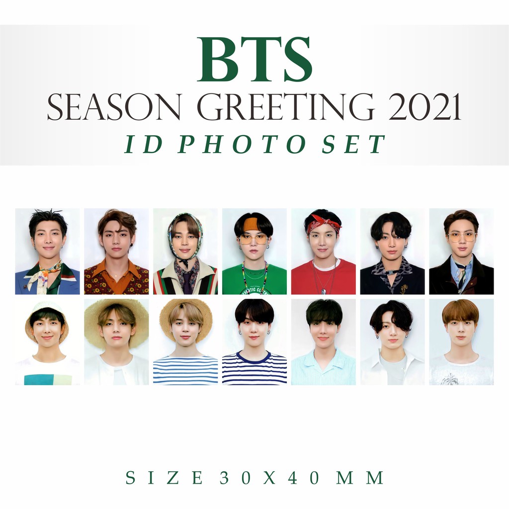 Passport Photo Kpop BTS Id Photo Set Season Greeting 2021 Size 30X40 ...