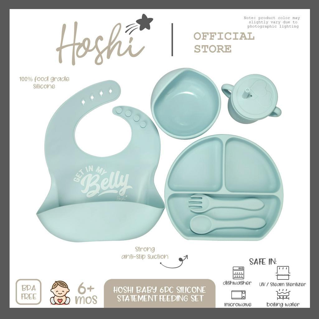 Hoshi Baby My First Silicone Feeding Set for Baby, 100% Food Grade ...