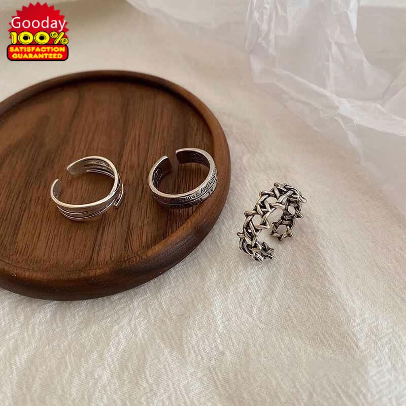 Roman Numeral Ring Hip Hop Personality Punk Cool Couple Kit Adjustable ...