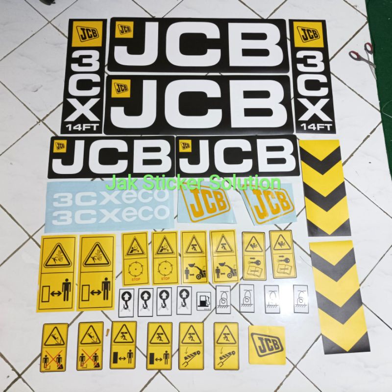 Jcb 3CX 14FT Backhoe Loader Sticker Heavy Equipment Sticker | Shopee ...