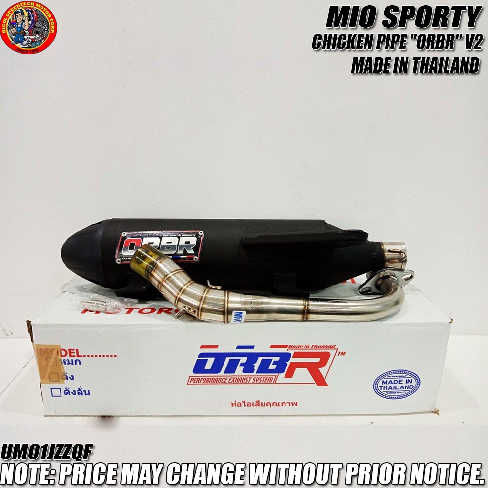 MIO SPORTY CHICKEN PIPE "ORBR" V2 (UM01JZZQF) | Shopee Philippines