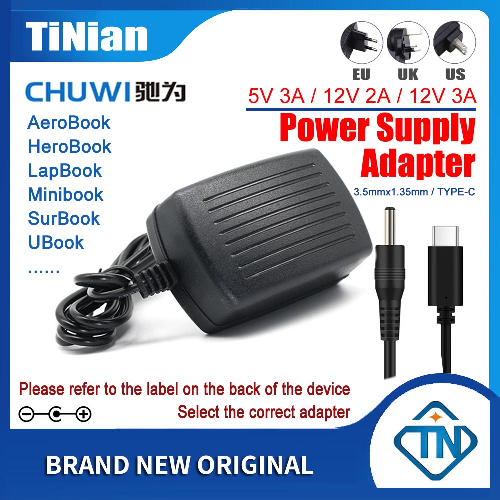 5V 12V 2A 3A AC Power Adapter Charger for CHUWI AeroBook HeroBook ...