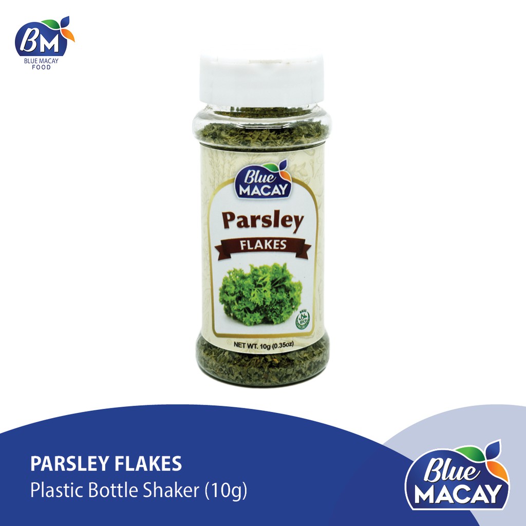 Blue Macay Parsley Flakes 10 grams Plastic Shaker Bottle (PURE & HIGH ...
