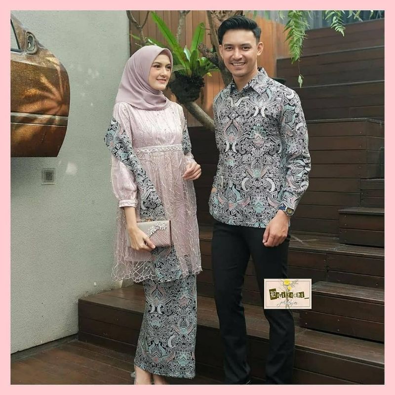 Batik Brocade Couple Kebaya Modern Eid Kebaya, Proposal Fiance Kebaya ...