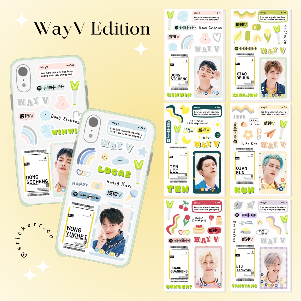 HP Wayv motif kpop sticker tumblr vinyl waterproof for cellphone ...