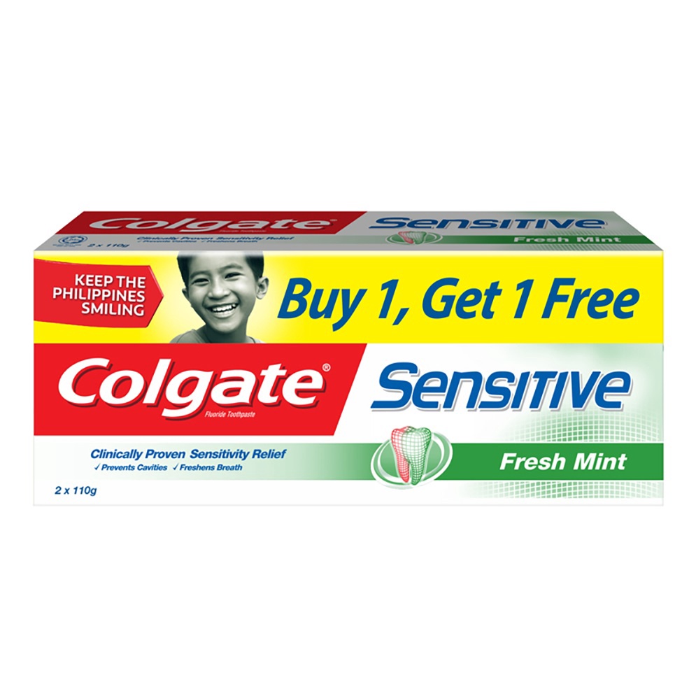Colgate Twin Pack 110g Sensitive Fresh Mint Toothpaste for Sensitivity ...