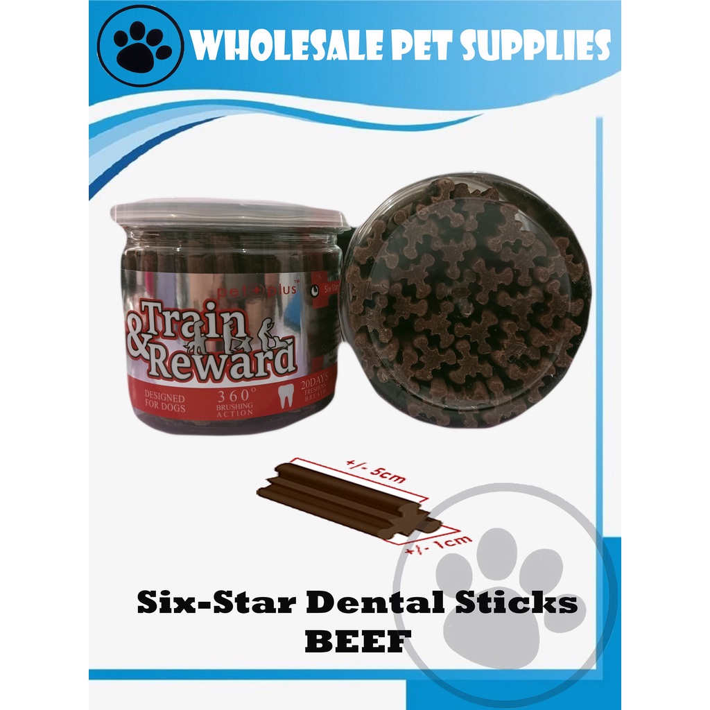 Train & Reward - SIX STAR DENTAL STICKS (BEEF Flavor) | Shopee Philippines