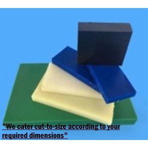 Nylon PLATE 6mm - 25mm by 1ft x 1ft and 2ft x 2ft (ivory, blue, black ...