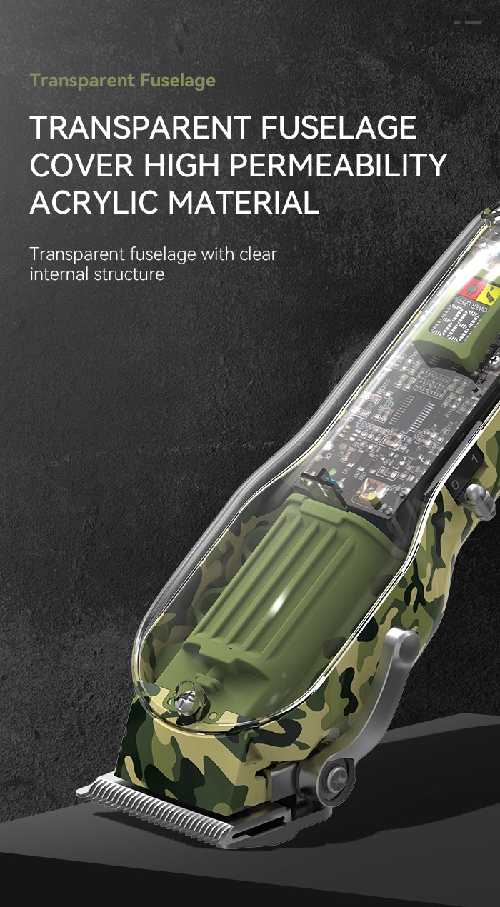 Kemei KM-1926 USB Charging Professional Electric Trimmer LCD Display Rechargeable Hair Clipper ...