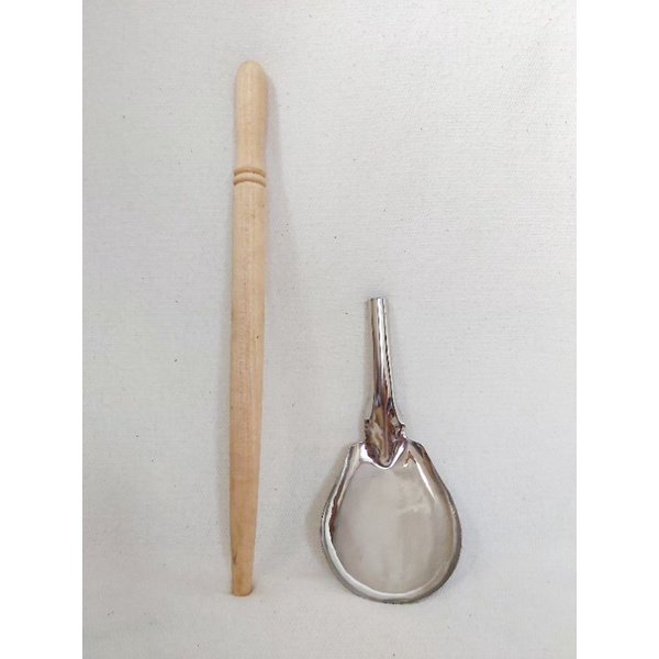 EXTRA-LARGE SANDOK 304 STAINLESS WITH HARD WOOD QUALITY HANDLE | Shopee ...