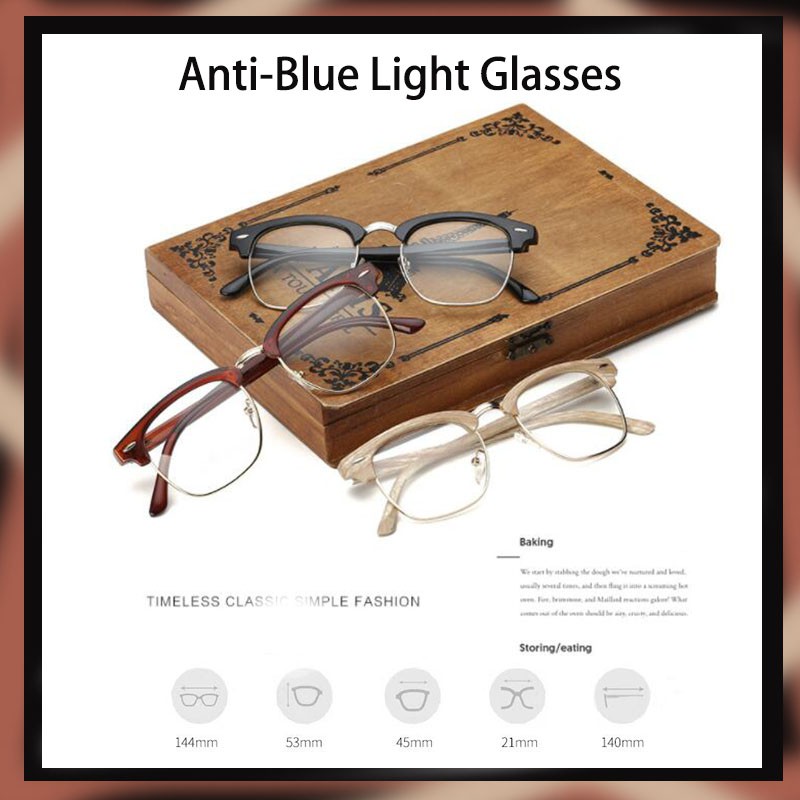 Anti Radiation Glass/Blue Light Coated* Lens Full Acetate Eyeglass ...