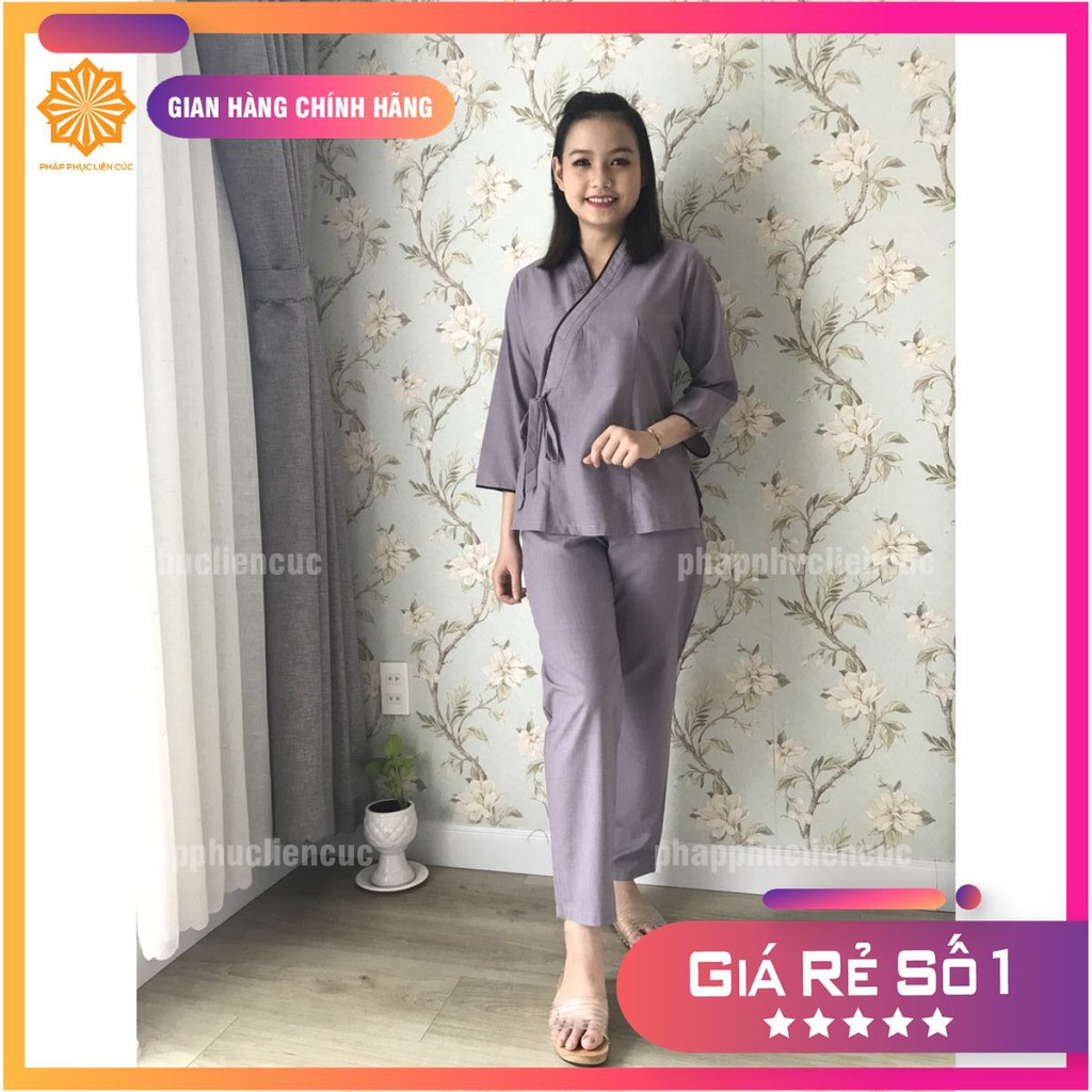 Set of clothes for Buddhists going to temples - Blue dharma clothes for ...