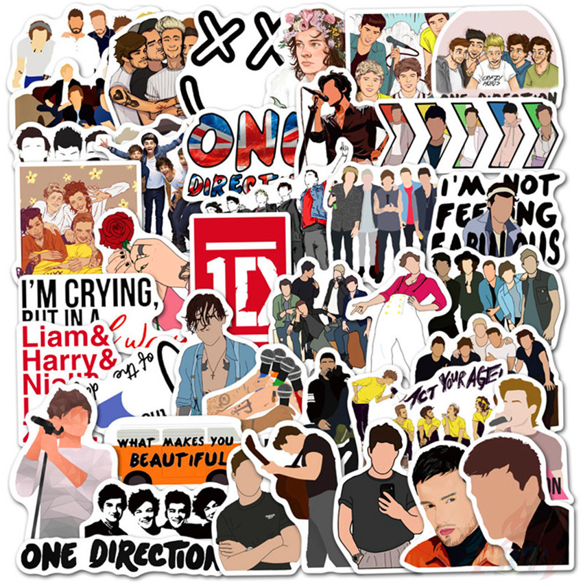 One Direction 1D - Series 01 Pop Music Band Stickers 50Pcs/Set Louis ...